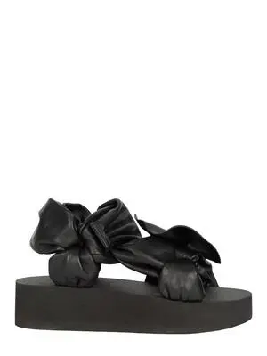Valentino Garavani Knot-detail Platform Sandals - Black
