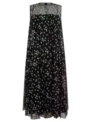 Valentino Garavani Floral Midi Dress - Black