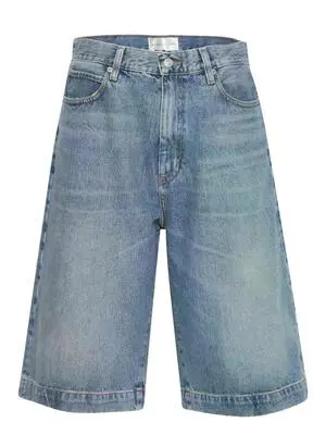 FRAME Wide-leg Denim Jorts - Blue