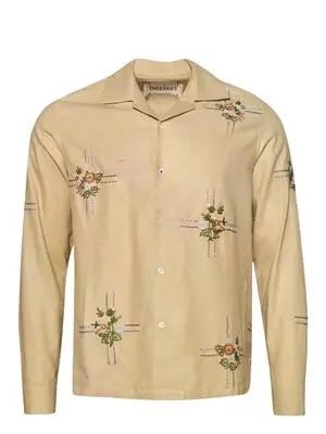 BAZISZT Cabin Floral Embroidery Shirt Neutrals