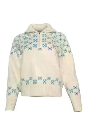 Calle Del Mar Fair Isle Zip Knitwear - Neutrals