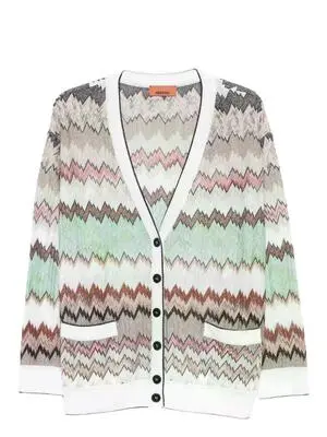Missoni Chevron Pocket Cardigan - White