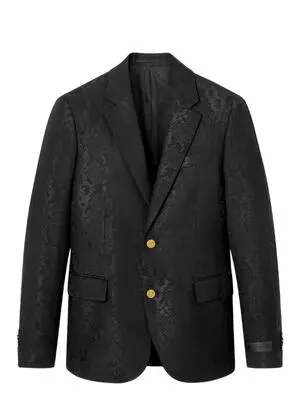 Versace Snakeskin-pattern Blazer - Black