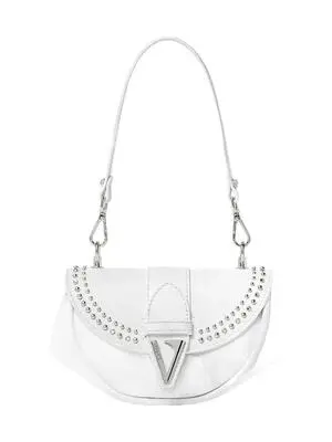 Versace Virtus Studded Shoulder Bag - White
