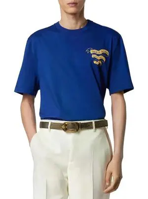 Versace Medusa Totem Graphic-print T-shirt - Blue