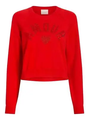 Cinq À Sept Amour Heatset Sweater - Red