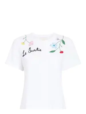 Cinq À Sept Floral Vine T-shirt - White