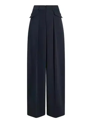 Cinq À Sept Leora Pleated Tailored Trousers - Blue