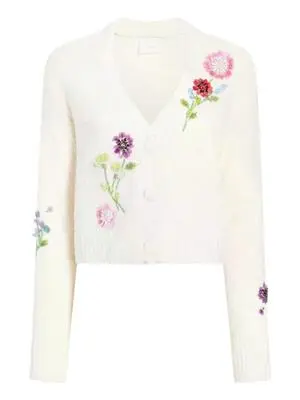 CINQ À SEPT Solene Floral Embellished Cardigan