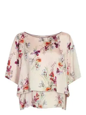 Cinq À Sept Floral Print Layered Blouse - Neutrals