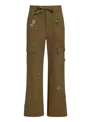 Cinq À Sept Embellished Cargo Trousers - Green