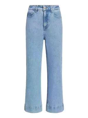 Cinq À Sept Joey Cropped Wide-leg Jeans - Blue
