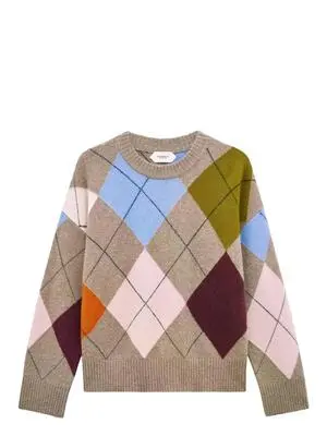 PRINGLE OF SCOTLAND Argyle Crew-Neck Sweater