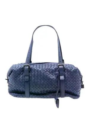 Bottega Veneta Nappa Intrecciato Montaigne Shoulder Bag - Blue