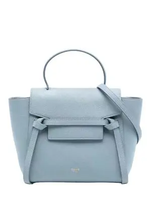 Celine 2019 Nano Grained Calfskin Belt Bag Satchel - Blue