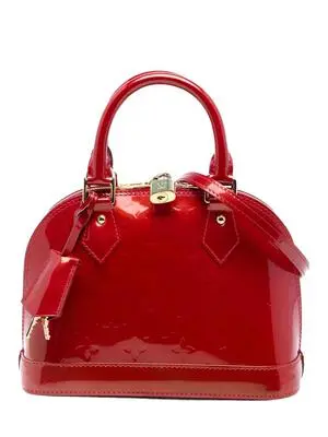 LOUIS VUITTON 2013 Monogram Vernis Alma Bb Satchel - Red