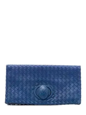BOTTEGA VENETA Nappa Intrecciato Turn Lock Clutch Bag