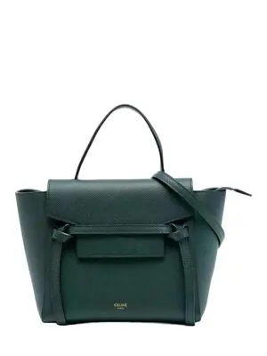 Celine 2019 Nano Grained Calfskin Belt Bag - Green