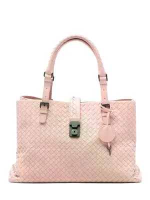 Bottega Veneta 2012-2025 Medium Nappa Intrecciato Roma Tote Bag - Pink
