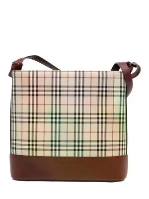 Burberry House Check Canvas Shoulder Bag - Brown
