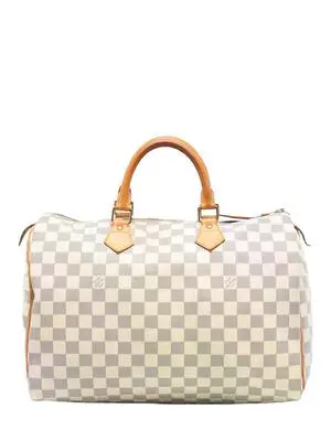 LOUIS VUITTON 2011 Damier Azur Speedy 35 Boston Bag - White
