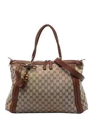 Gucci Gg Canvas Bella Satchel - Brown