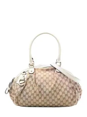 Gucci Gg Canvas Sukey Satchel - Brown