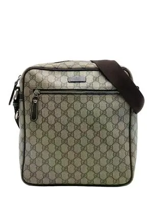 Gucci Gg Supreme Crossbody Bag - Brown