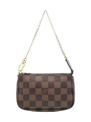 LOUIS VUITTON 2019 Damier Ebene Mini Pochette Accessoires Handbag - Brown