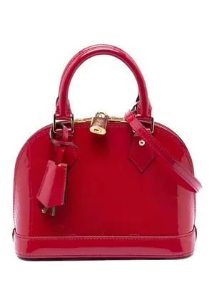 LOUIS VUITTON 2015 Monogram Vernis Alma Bb Satchel - Pink
