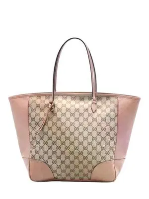 Gucci Gg Canvas And Leather Bree Tote Bag - Pink