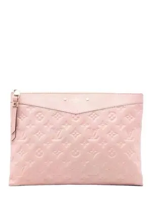 LOUIS VUITTON 2018 Monogram Empreinte Daily Pouch - Pink