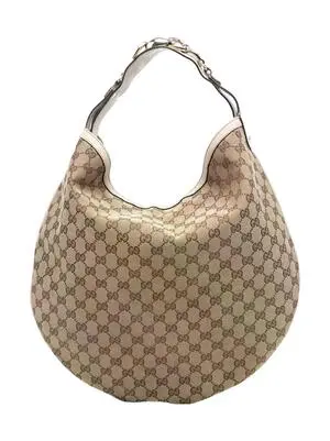 Gucci Gg Canvas Horsebit Hobo Bag - Brown