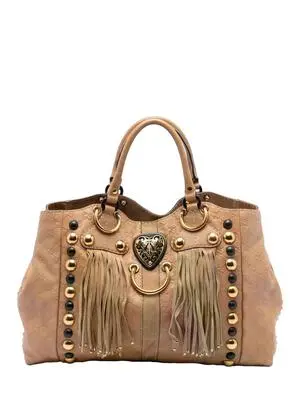 Gucci 2016 Sima Babouska Fringe Tote - Brown