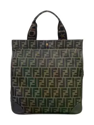 Fendi Zucca Canvas Shopping Tote Bag - Brown
