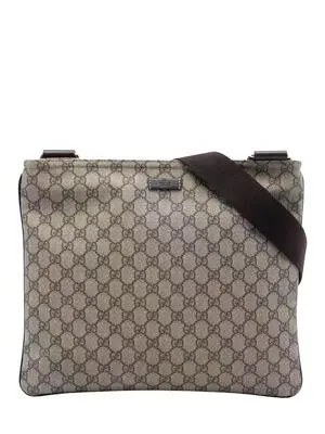 Gucci Gg Supreme Crossbody Bag - Brown