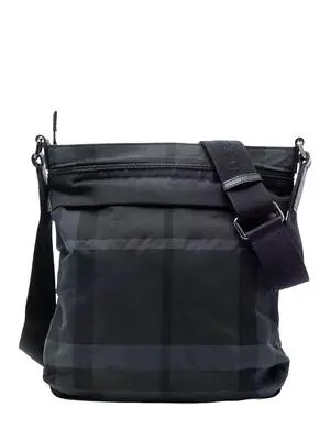 Burberry Smoke Check Nylon Crossbody Bag - Grey