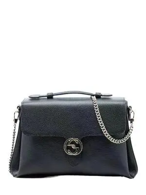 Gucci Interlocking G Satchel - Black