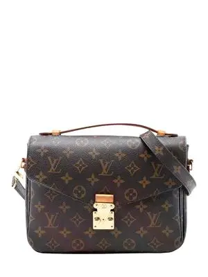 LOUIS VUITTON 2016 Monogram Pochette Metis Satchel - Brown