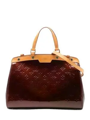 LOUIS VUITTON 2012 Monogram Vernis Brea Mm Satchel - Red