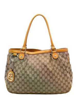 Gucci Gg Canvas Sukey Tote Bag - Brown