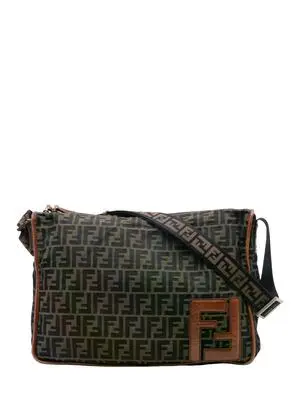 Fendi 2000-2010 Zucca Canvas Crossbody Bag - Brown
