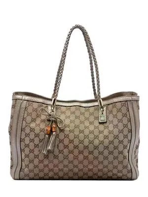 Gucci Medium Gg Canvas Bella Tote - Brown