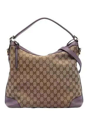 Gucci Gg Canvas Miss Gg Hobo Satchel - Brown