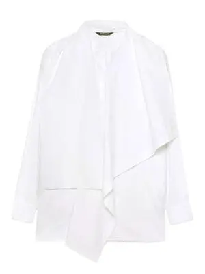 MOOHONG Shall-collar Layered Shirt - White