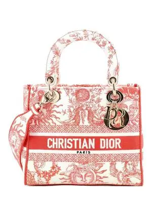 Dior Lady D-lite Medium Embroidered Satchel - Multicolour