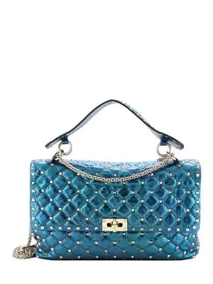 Valentino Garavani Rockstud Spike Large Flap Bag - Blue