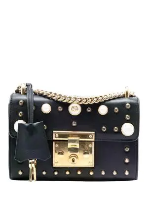 Gucci Leather Padlock Crossbody Bag - Black