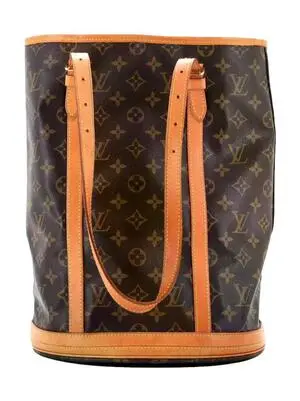 LOUIS VUITTON Monogram Canvas Gm Bucket Bag - Brown