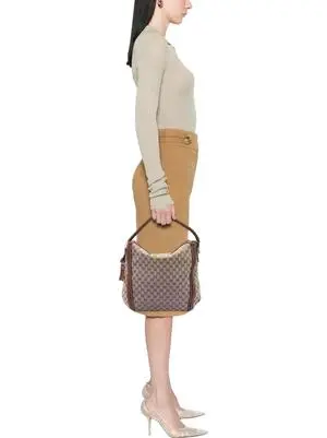 Gucci 2016-2026 Large Gg Canvas Bella Tote Bag - Brown